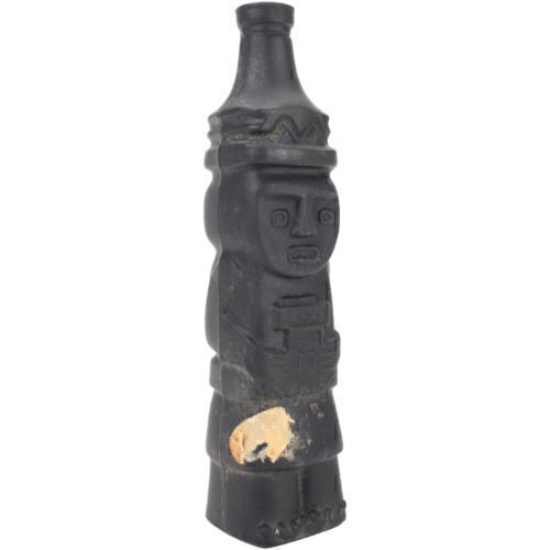 TIKI Inca Pisco Bottle Black Matte Glass PERU Mini Small Sculpture ART ...