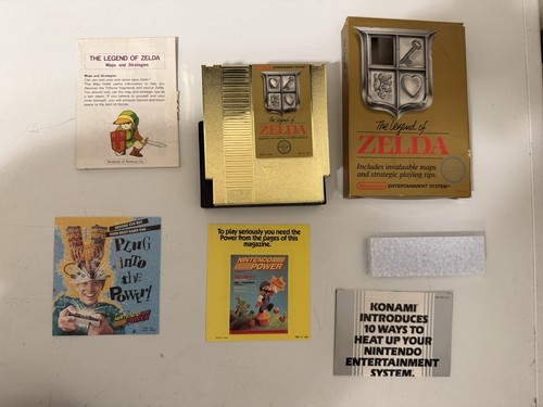 NES Boxed The Legend Of Zelda Nintendo Gold Cart | eBay
