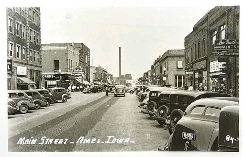 1939 Real Photograph Postcard ~ Main Street ~ Ames, Iowa ~ #-6854 | eBay
