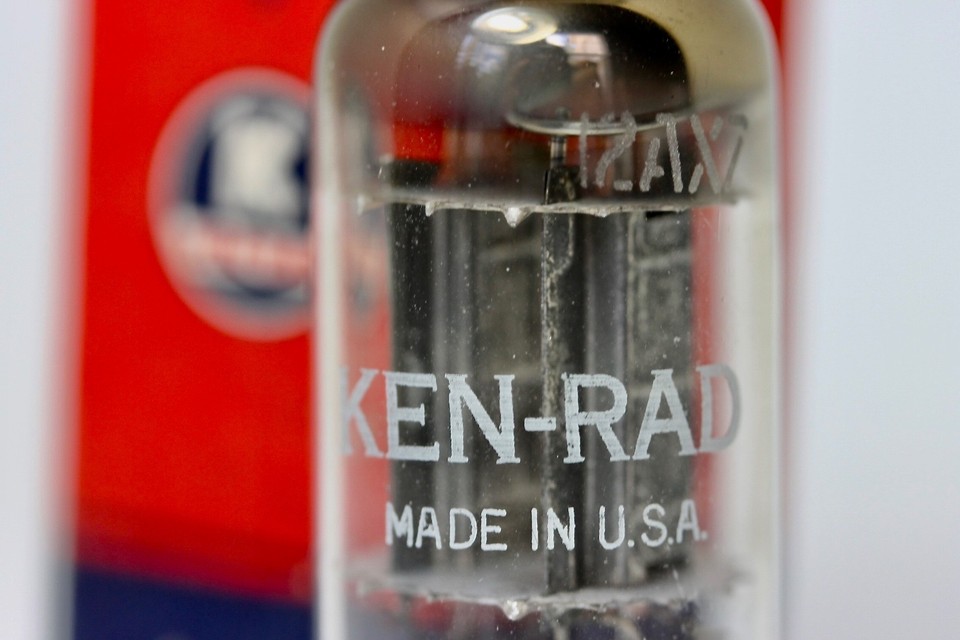 12AX7 ECC83 1951 PEWTER KEN-RAD USA AMPLITREX TESTED NOS TUBES ...