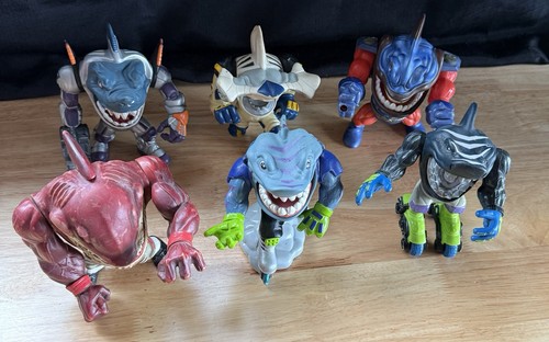 Street Sharks Action Figure Bundle X6 Vintage Streetwise Design Mattel ...