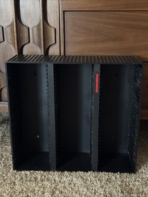 Vintage LASERLINE 90 CD Music Storage Rack Wall Mount Case Holder Black ...