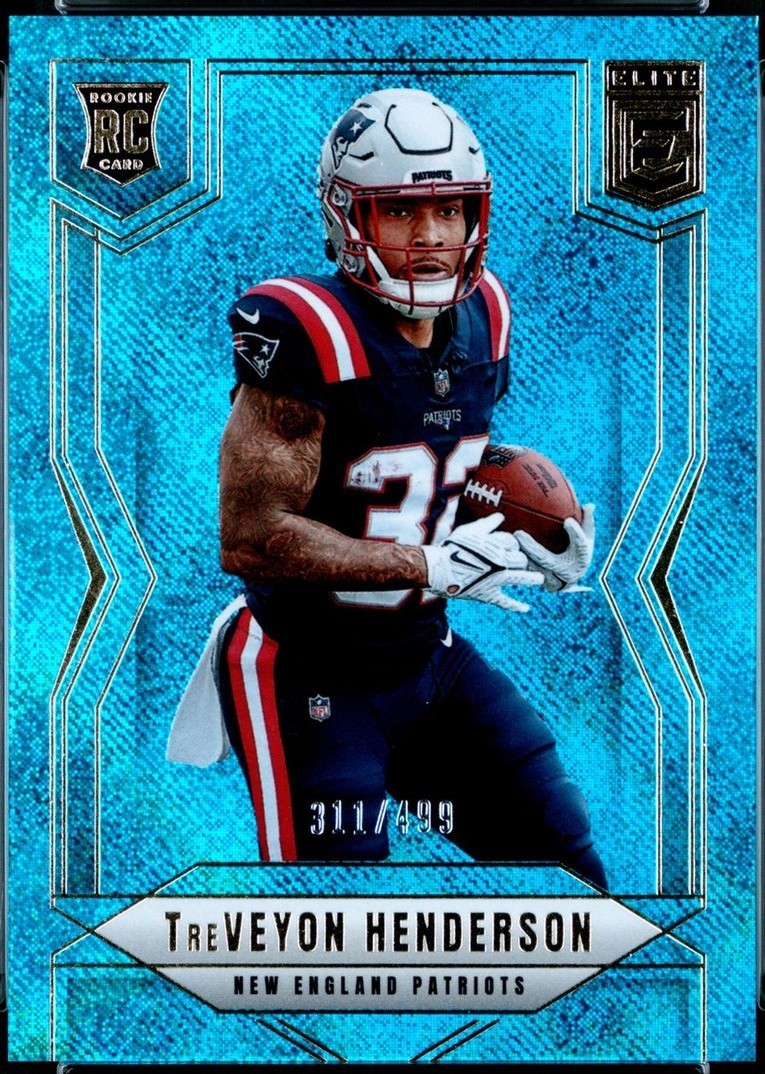 2025 Panini Donruss Elite - Rookies Treveyon Henderson #152 Teal Matrix ...