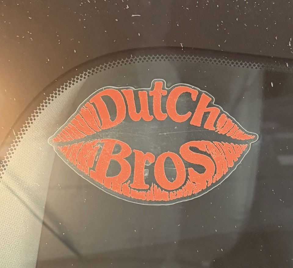 Dutch Bros Window Sticker "Kiss from Dutch" Dutch Lips have never been ...