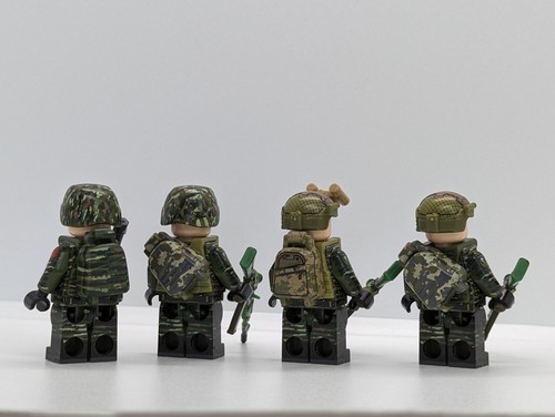 Custom Printed LEGO Minifigure (4x) Asia Woodlands Ranger Forces Green ...