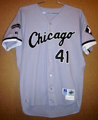 1997 CHICAGO WHITE SOX BILL SIMAS GAME WORN ROAD Gray #41 MLB Size 48 ...