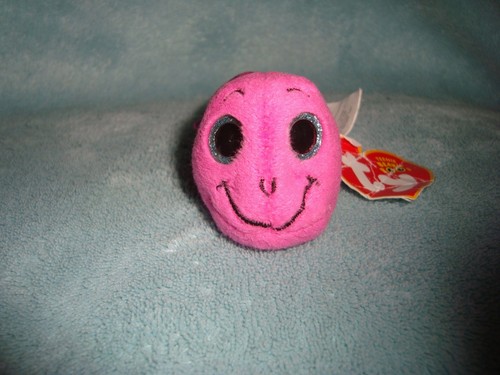 2014 Mcdonalds Ty Teenie Beanie Boos Myrtle pink turtle 3" long plush W ...