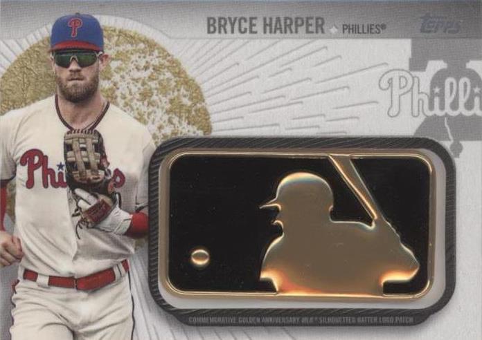 2019 Topps - Mlb Logo Golden Anniversary Patch Cards Bryce Harper #GAP ...
