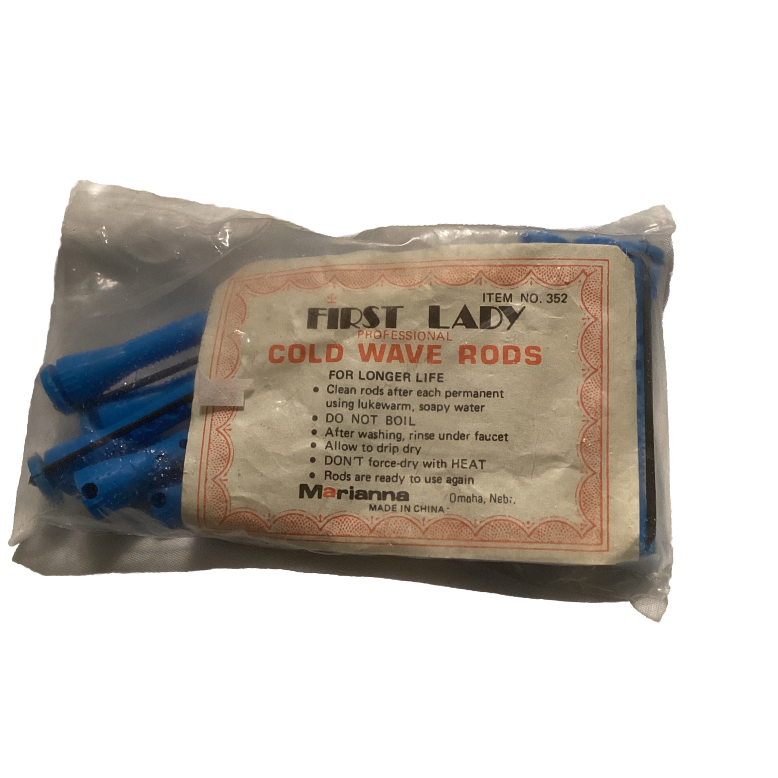 First Lady Professional Cold Wave Perm Permanent Hair Curler Rods 10pk ...