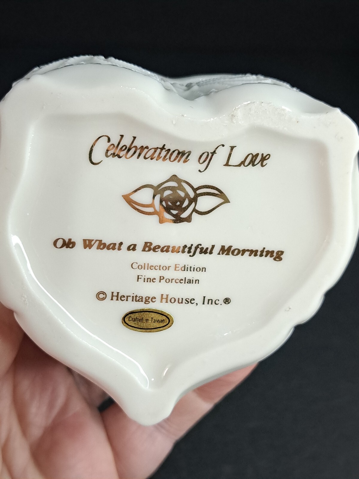 Heart Shaped Music Box Porcelain Floral Design | eBay
