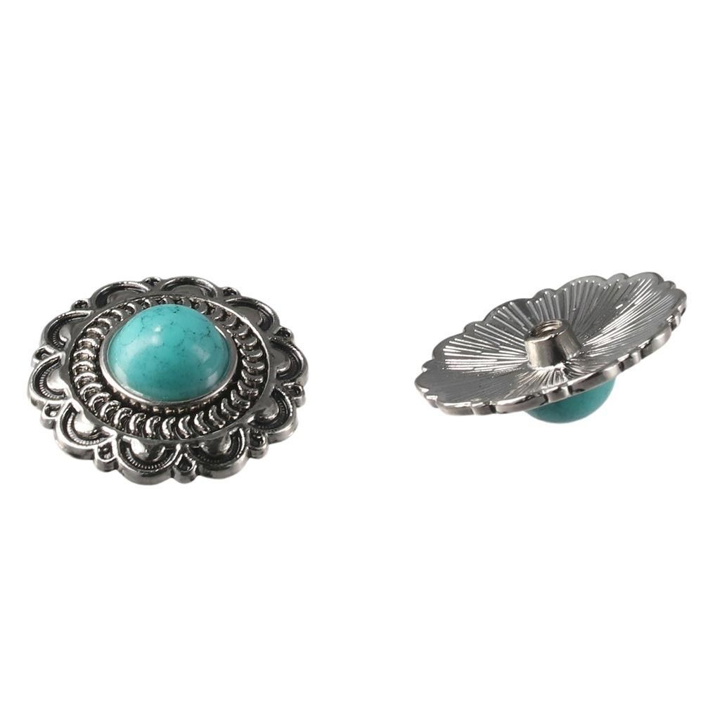 10Pcs 25mm Conchos Sunflower Double Gun Conchos Concho Decorative ...