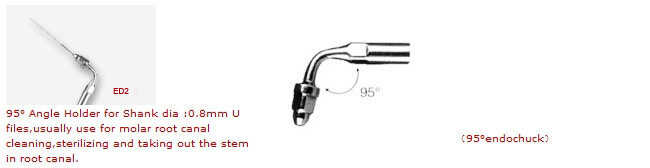 5x Dental Piezon Ultrasonic Scaler Endo File Holder Tip ED2 Fit DTE ...