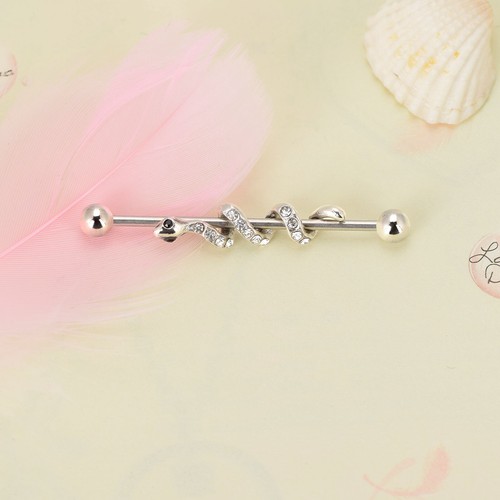 316L Stainless Steel Industrial Barbell Cartilage Bar Body Piercing ...