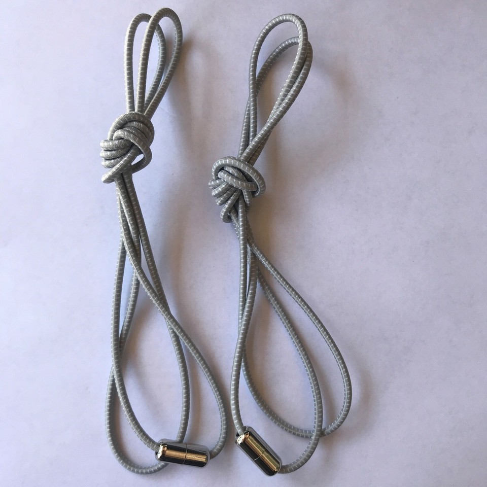 2 Pair Easy No Tie Tieless Elastic Lock Laces Shoe Laces Strings for ...