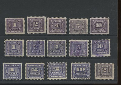 🍁 Lot of 1st & 2nd I& 3rd issue Postage due stamps mostly used low ...