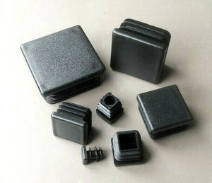 Square Plastic End Caps Blanking Plugs Tube/ Box Section Inserts /Black ...