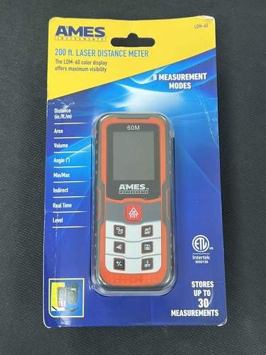 AMES INSTRUMENTS LDM-60 200 Ft. Laser Distance Meter 57013 | eBay