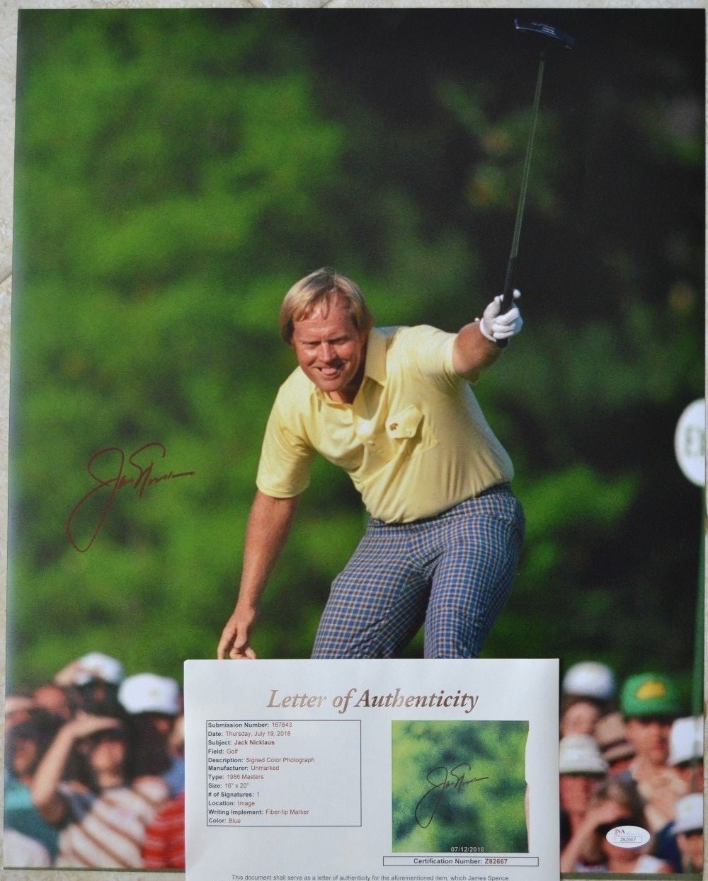 Jack Nicklaus Golf Memorabilia & Signed Golf Collectibles
