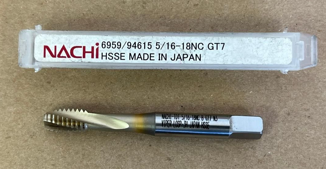 NACHI TAP 6959/94615 5/16-18NC GT7 HSSE 3 FLUTE, 2-3/4" OAL - George ...