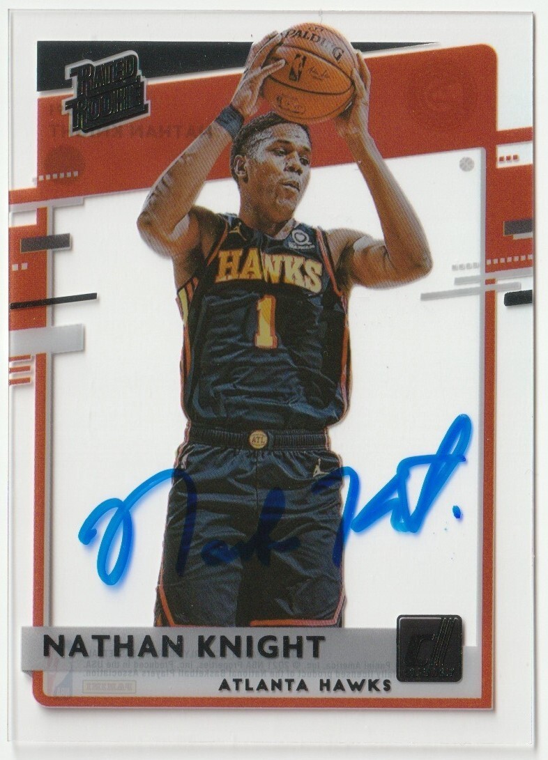 Nathan Knight Signed 2020-21 Panini Clearly Donruss RC Card Auto #91 ...