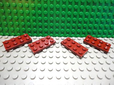 Lego 4 Dark Red 2x4 base plate NEW | eBay