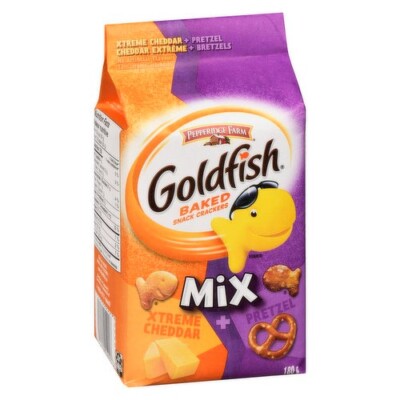 12 Bags of Goldfish Mix Xtreme Cheddar & Pretzel Baked Snack Crackers ...