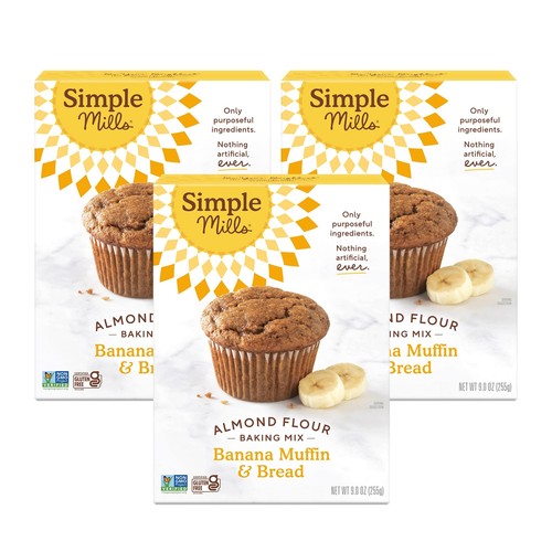 Simple Mills Almond Flour Baking Mix Banana Muffin & Bread Mix - Gluten ...