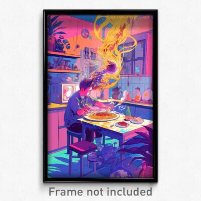 Art Poster - Ordinary Spaghetti (Psychedelic Trippy Weird 11x17 Print ...