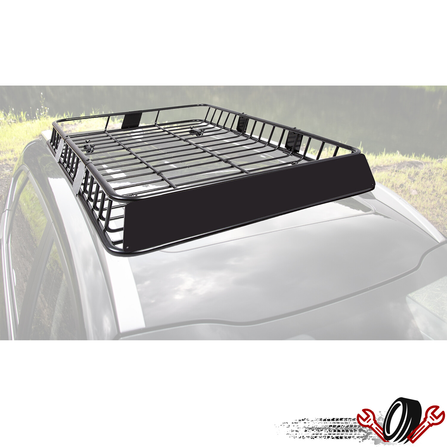 64"x39" Universal Roof Rack Cargo Basket with Extension Heavy Duty ...