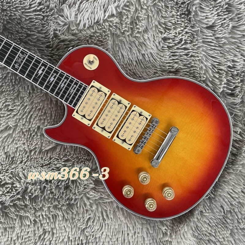 New Left Handed Ace Frehley Cherry Burst LP Electric Guitar Fixed ...