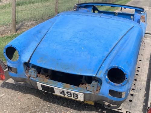 1977 MG MIDGET BODY SHELL WITH V5 & DATELESS REGISTRATION /DONOR KIT ...