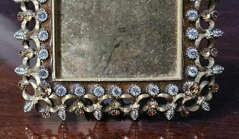RARE JAY STRONGWATER 4x4 FLEUR DE LIS TIARA SCROLL CRYSTAL JEWELED ...
