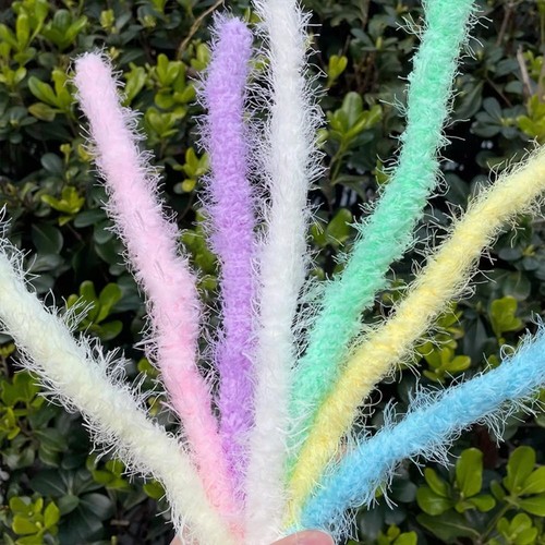 2Pcs Handmade Plush Thread Iron Wire Ribbon Strip Sticks DIY Dolls Toy ...