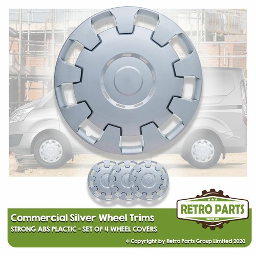 16 inch Gloss Silver Deep Dish Van Wheel Trims for Vauxhall Vans Hub ...