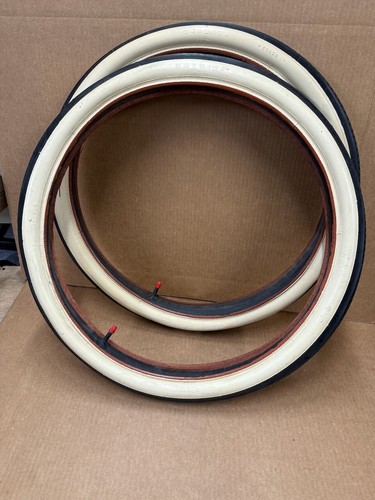 Prewar Goodyear 24x2.125 Bicycle Whitewall Tires NOS 2nds Monark Silver ...