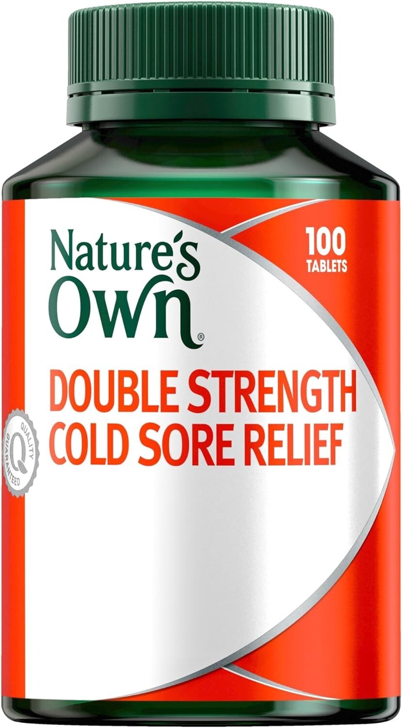 Nature's Own Double Strength Cold Sore Relief 100 Tablets L-Lysine ...