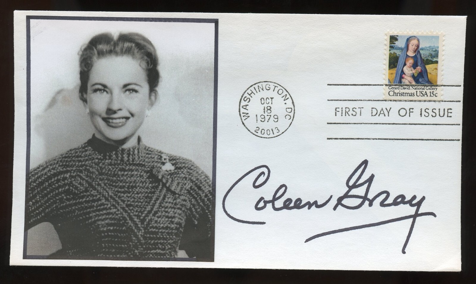 Coleen Gray d2015 signed autograph auto Actress Nightmare Alley First ...