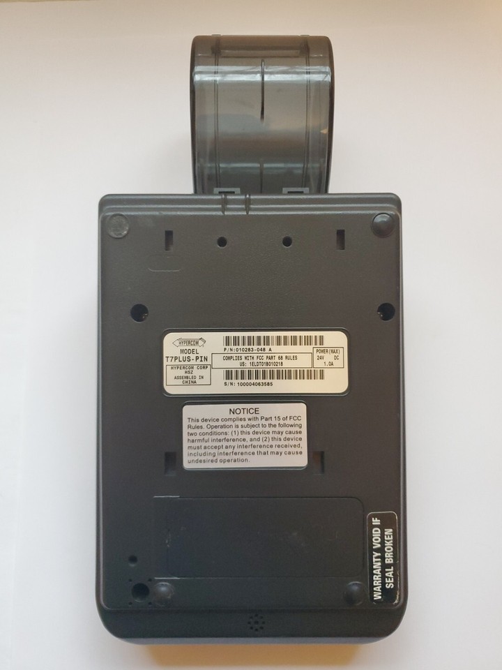 Hypercom Model T7 PLUS Credit Card Terminal Reader No Power Cord Not ...