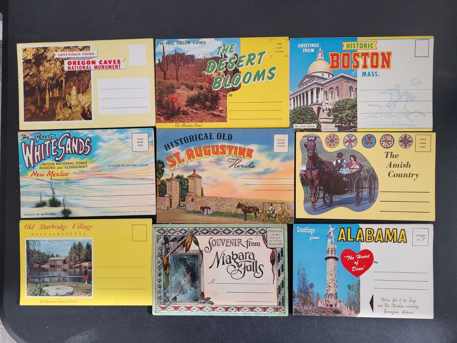 Vintage Lot (18) UNITED STATES POSTCARD FOLDERS | eBay