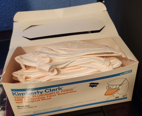 3 Boxes 35 pcs N95 Masks, Kimberly Clark TECNOL FLUID SHIELD PFR95 Size ...