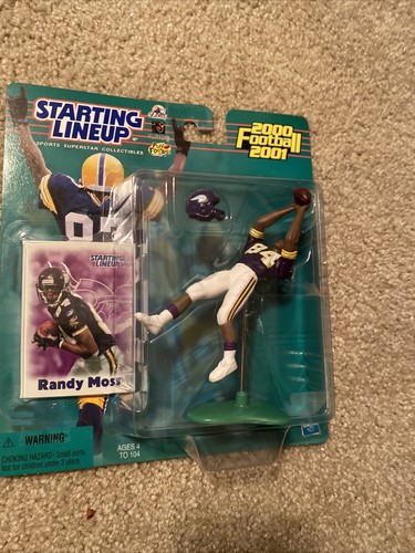 2000 RANDY MOSS Minnesota Vikings Starting Lineup Action Figure Purple ...