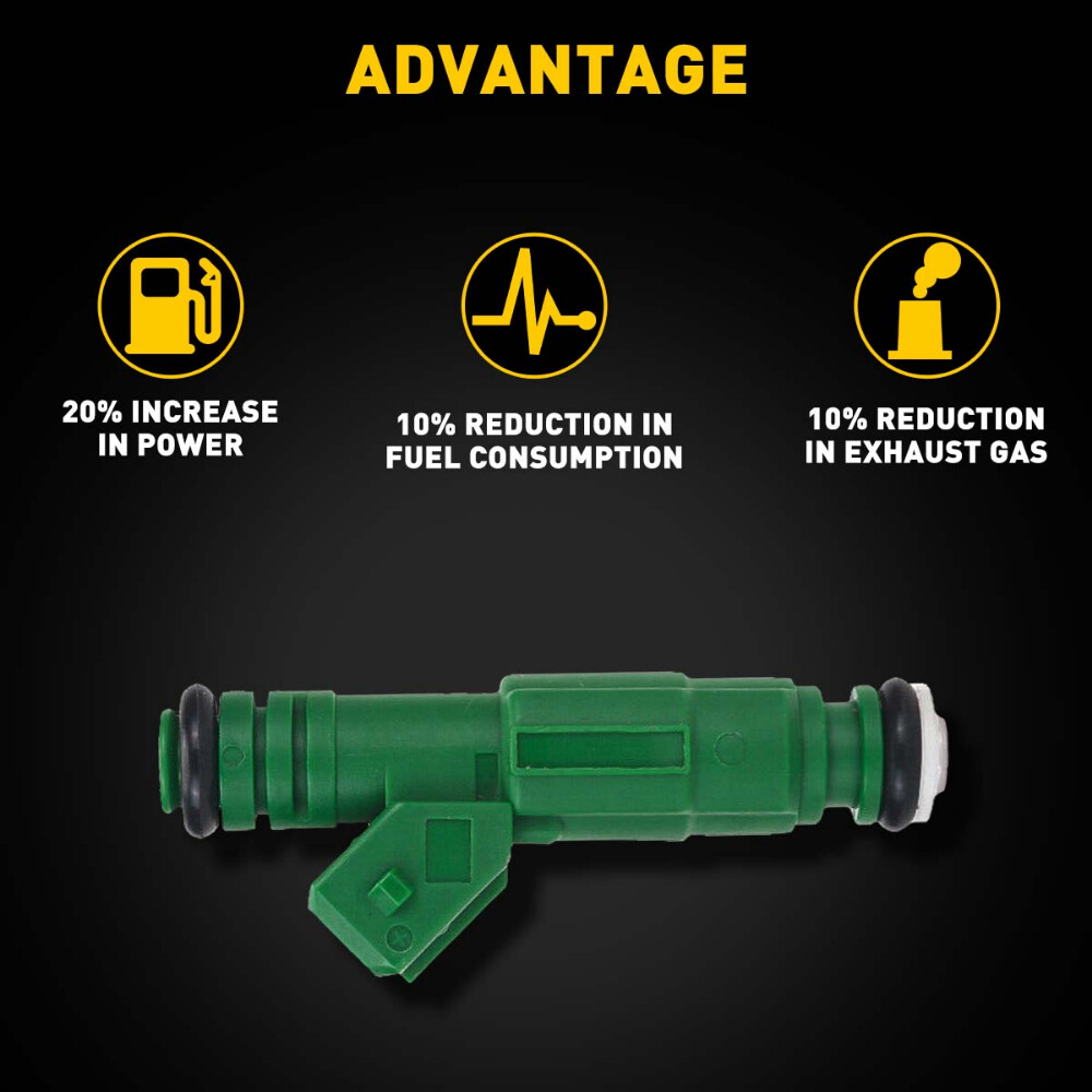 Set (8) 42lb Green Fuel Injectors for GM Ford TBI LT1 LS1 LS6 V8 440cc ...