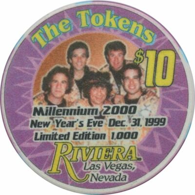 Riviera Casino Las Vegas Nevada $10 Millenium The Tokens Chip 1999 | eBay