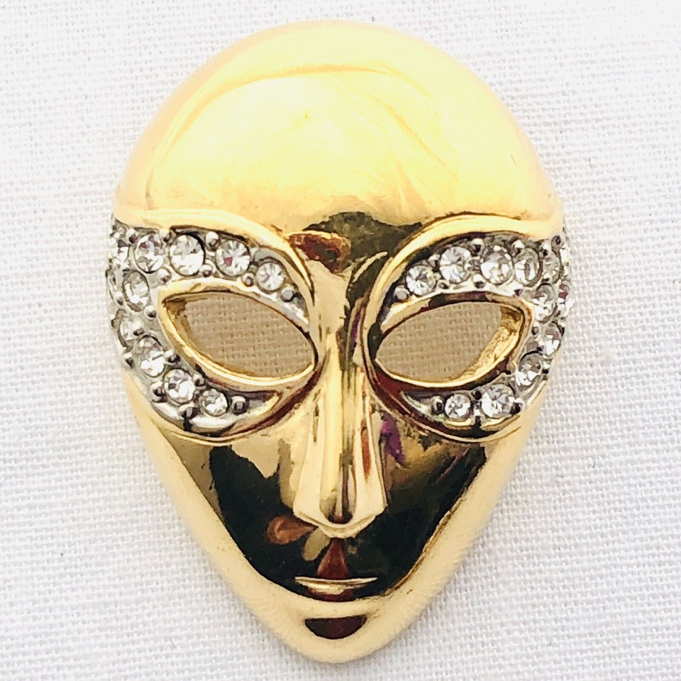 VTG Butler Theater Mask Brooch Pin Figural Signed Whimsical Jewelry ...