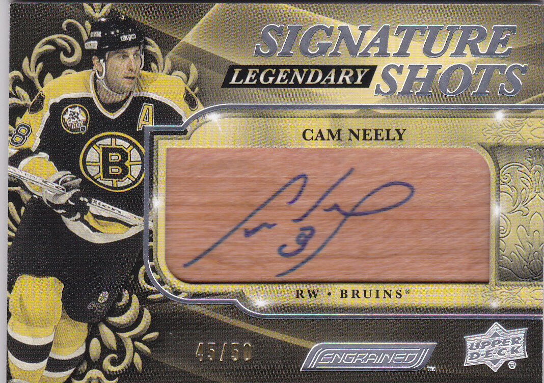 19-20 Upper Deck Engrained Cam Neely /50 Auto Legendary Signature Shots ...