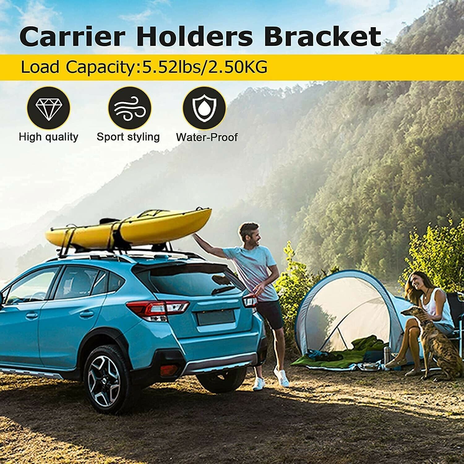 4 PCS Kayak Roof Rack Universal Canoe Boat Car SUV Truck Top Mount ...