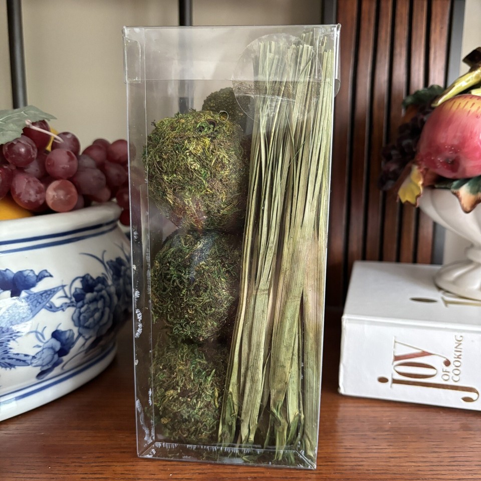 Pottery Barn Fresh Cut Potpourri Moss Balls Plantains Grass Sage Lime ...