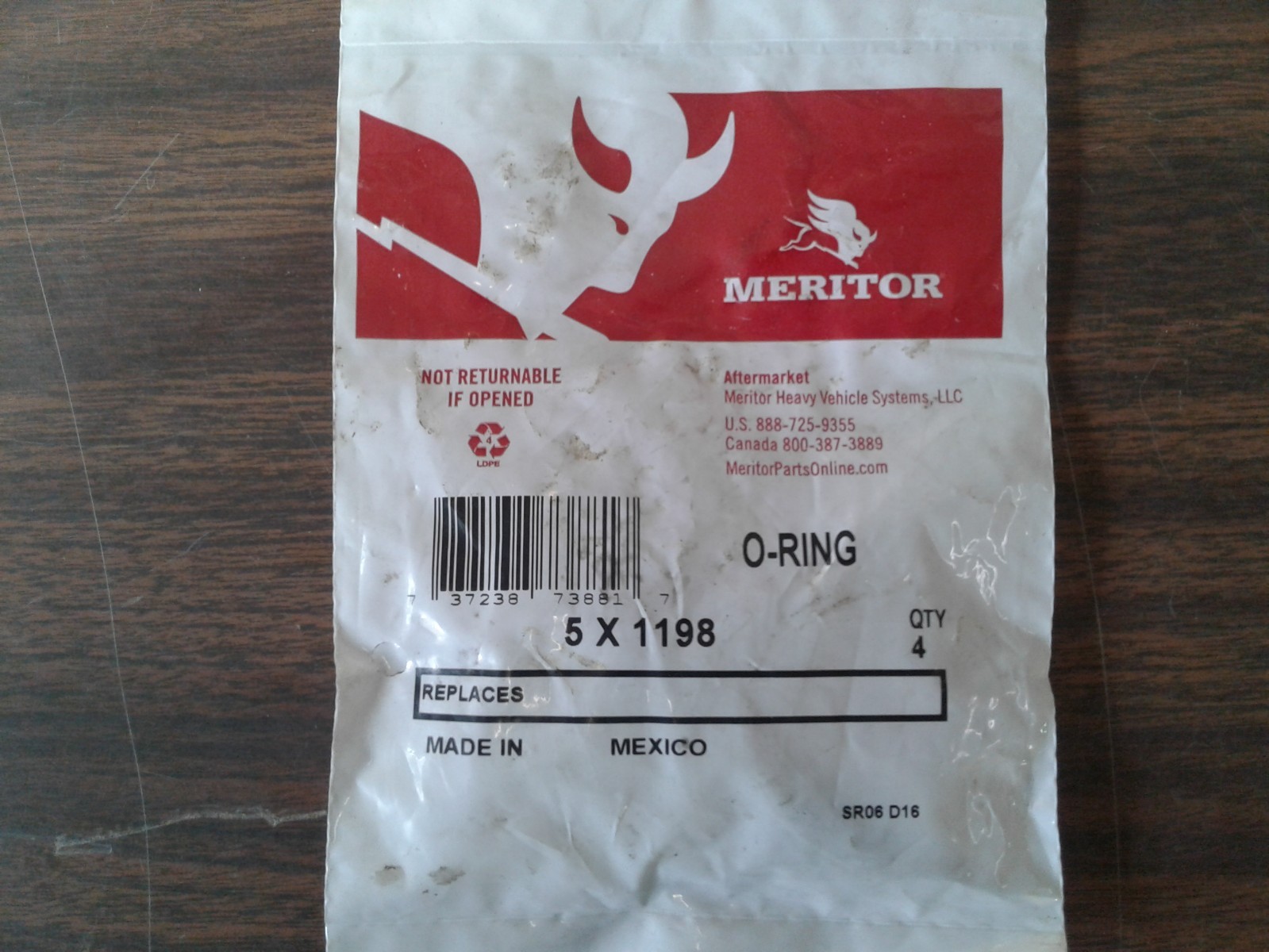 Meritor O-ring 5X1198 | eBay