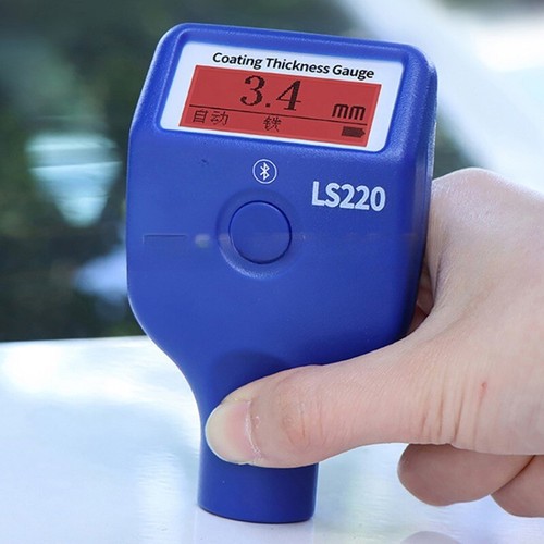 LS220 Paint Coating Thickness Tester 0-3500μm 0.1μm Fe NFe Probe Gauge ...
