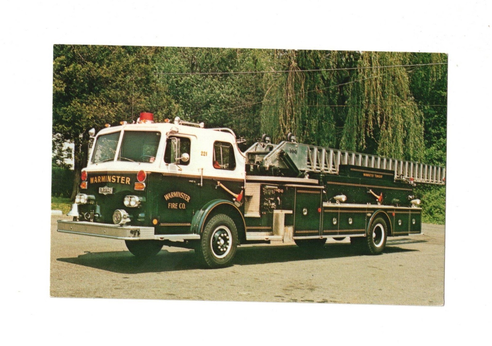 PA Warminster Pennsylvania 1967 Pirsch Aerial Fire Truck Bucks County ...